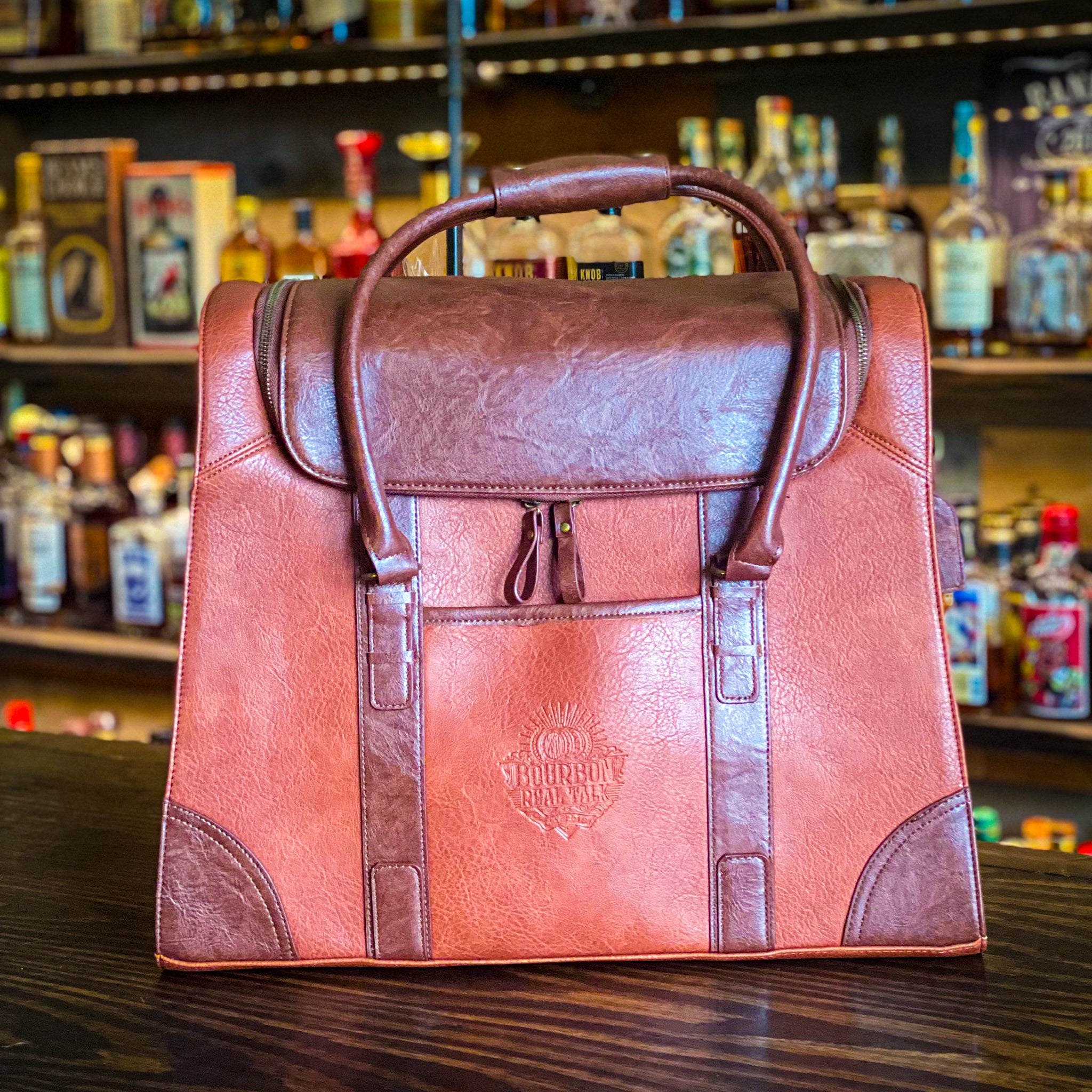 6 Bottle Whiskey Carrier/Bag - Bourbon Real Talk